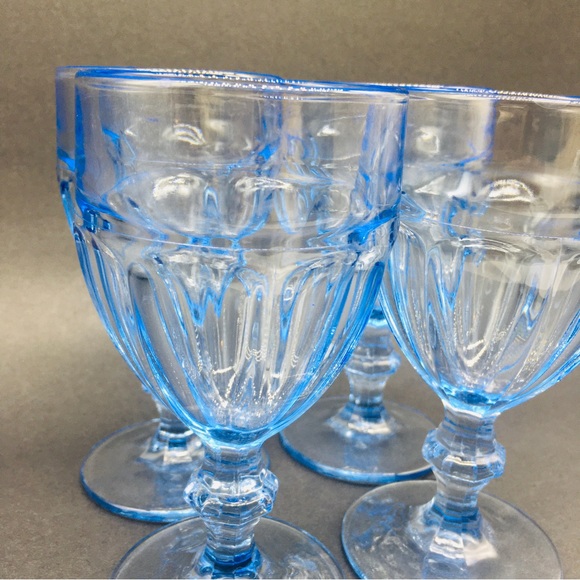 Vintage | Dining | Rare Libbey Gibraltar Light Misty Blue Water Iced ...